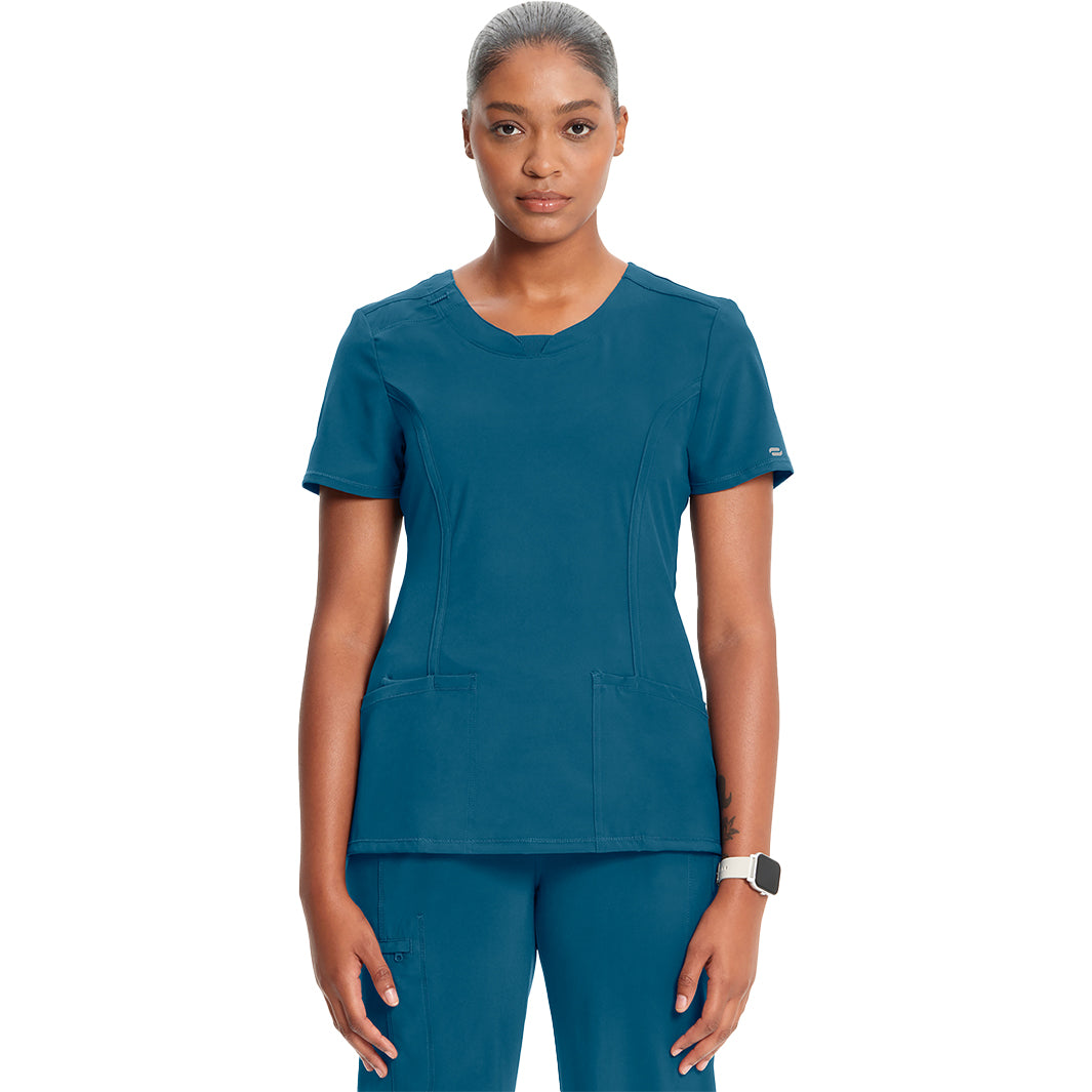 Women's 3-Pocket Round Neck Top 2624A – AU Teams