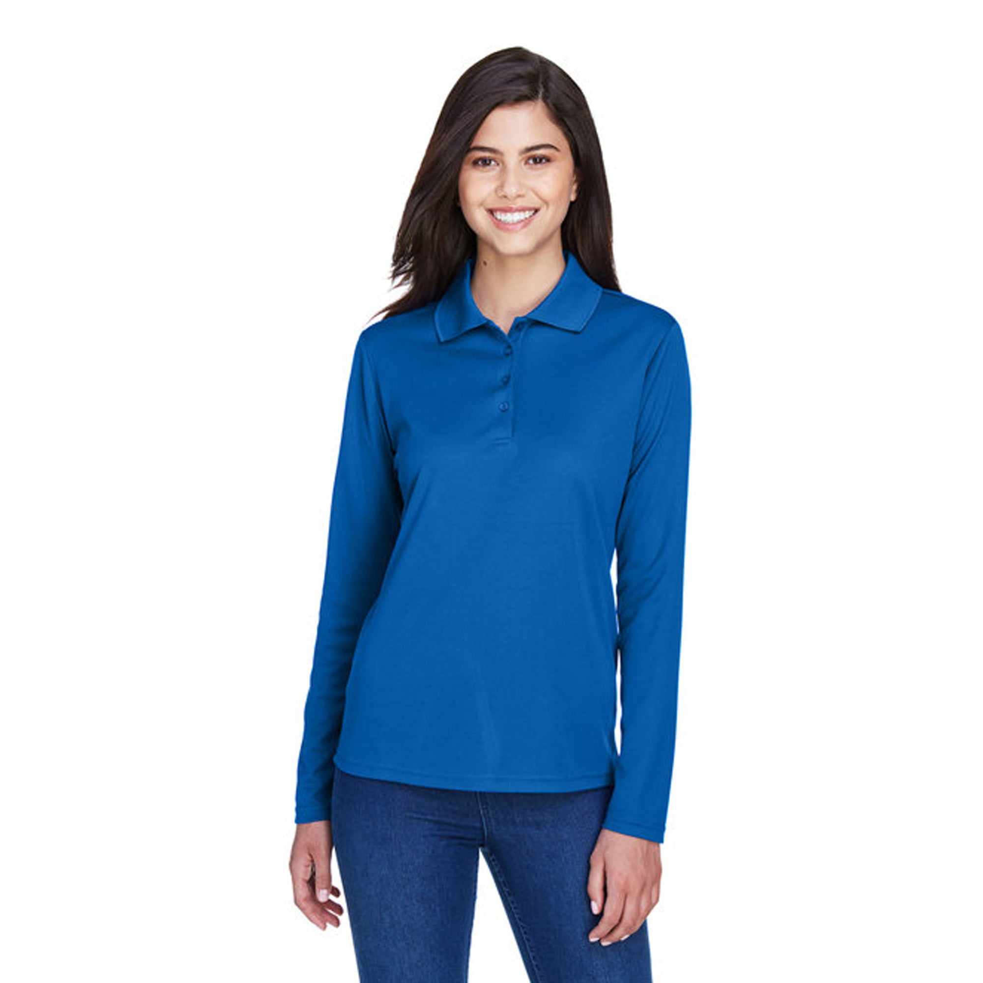 Ladies Pinnacle Performance Long-Sleeve Piqué Polo – AU Teams