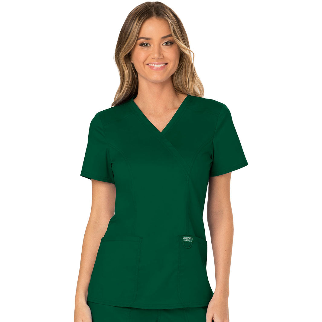 Women's 3 Pocket Mock Wrap Top WW610 – AU Teams