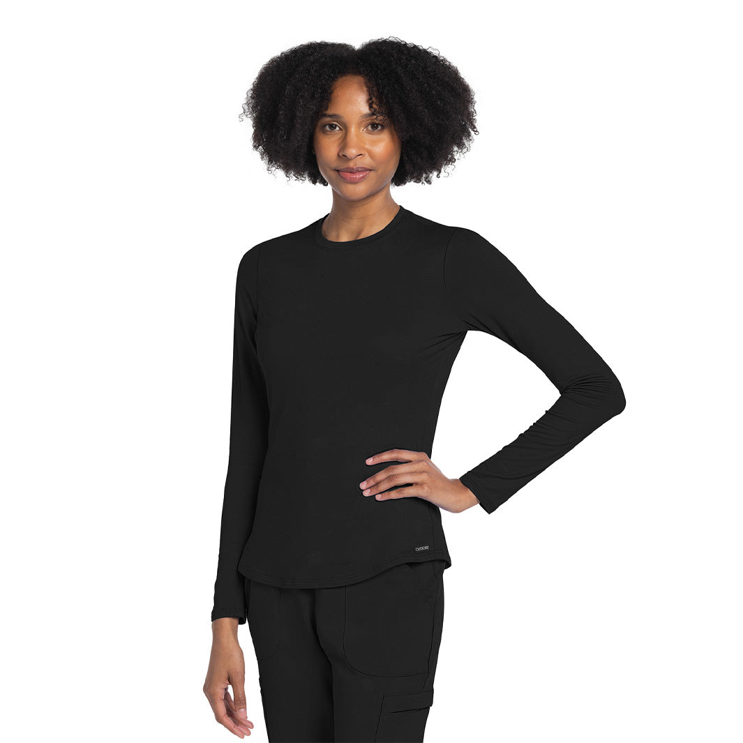 Cherokee Basics CK773 Women's Long Sleeve Underscrub Knit Tee – AU Teams