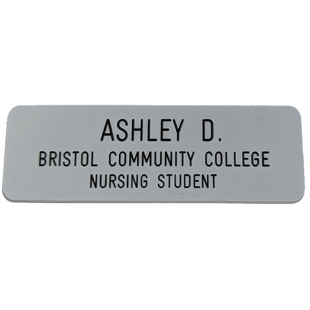 Laminated Pinback Name Badge – AU Teams